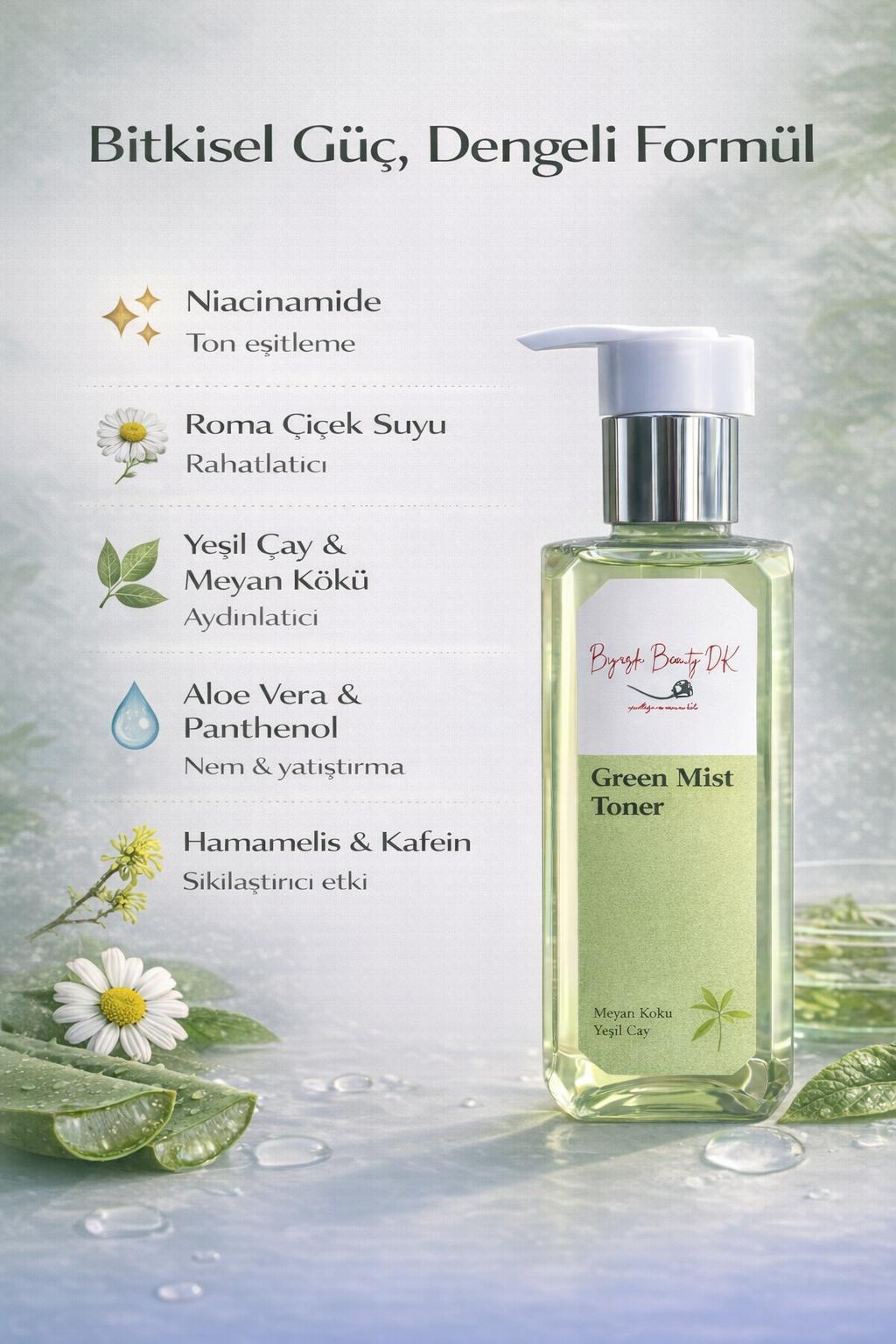 Green Mist Toner -Matcha Tonik-150 ml - 600.00 TL
